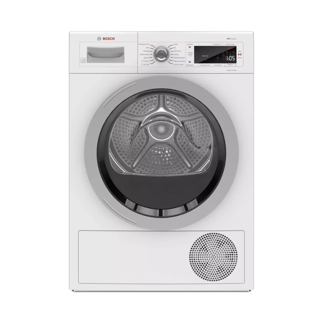 Bosch 500 Series WTW87NH1UC 24 Inch Electric Smart Ventless Dryer with ...