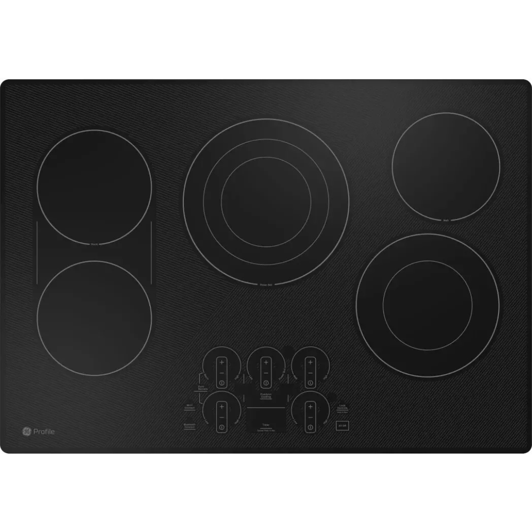GE Profile PEP9030DTBB 30 Inch Electric Smart Cooktop with 5 Elements ...